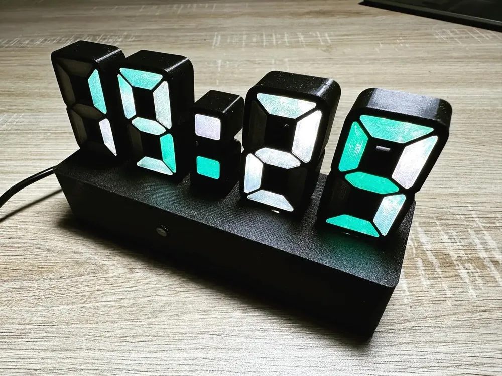 LED Clock - MICRO [ powered by WLED ] Remixed by Marius.M - MakerWorld