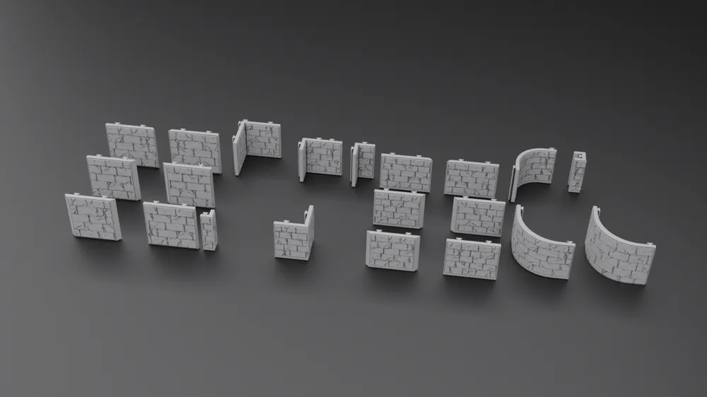 DnD Terrain Stone Castle Bricks Texture by battle.deancz - MakerWorld