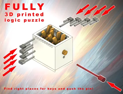 8 key logic puzzle by 3D_Printing_Enjoyer - MakerWorld
