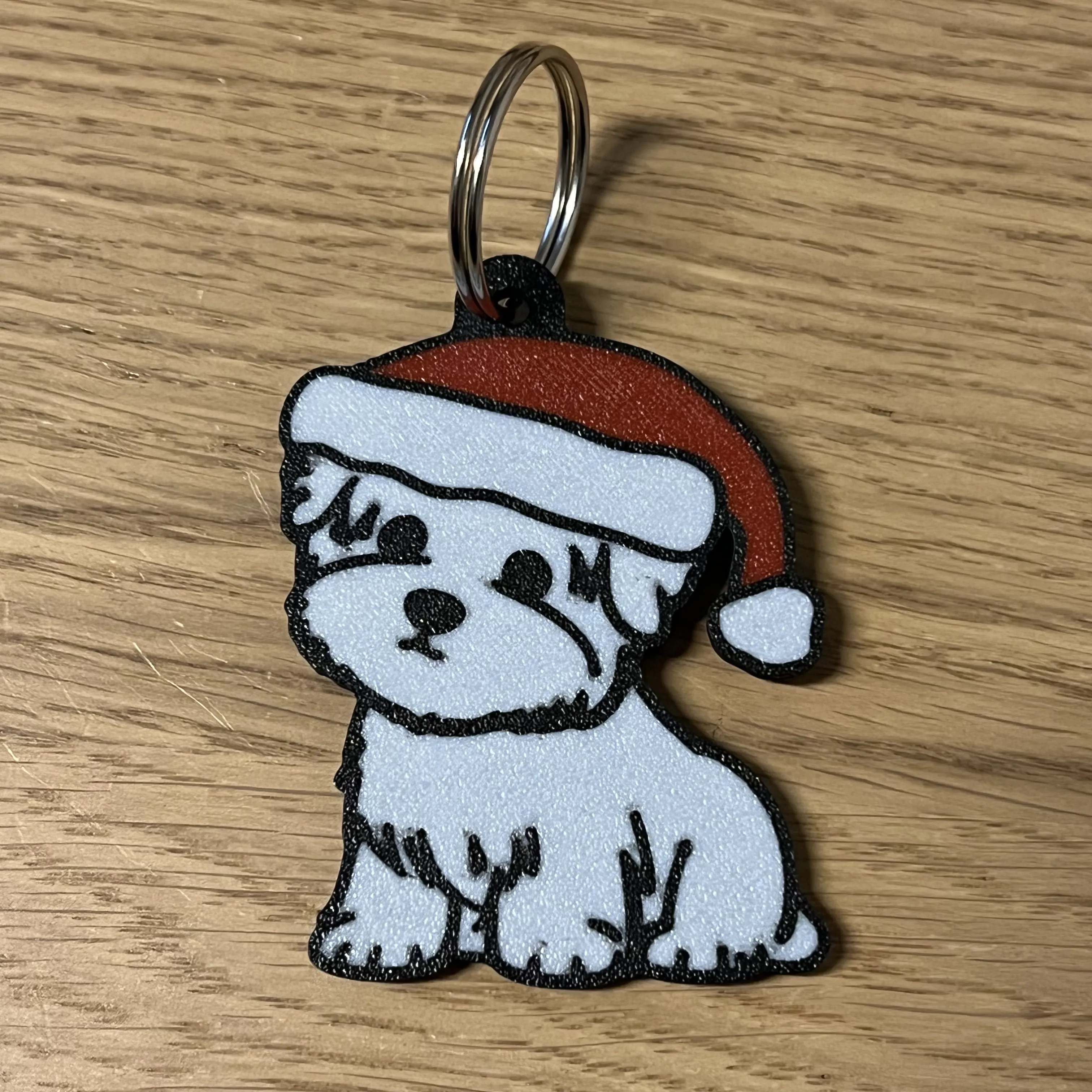 Cute Maltese dog keychain - Maltese Dog Keychain - Free 3D Print Model ...