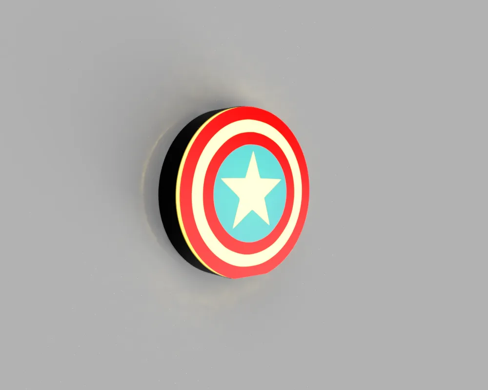 Captain America Shield Lightbox by Valda3D - MakerWorld