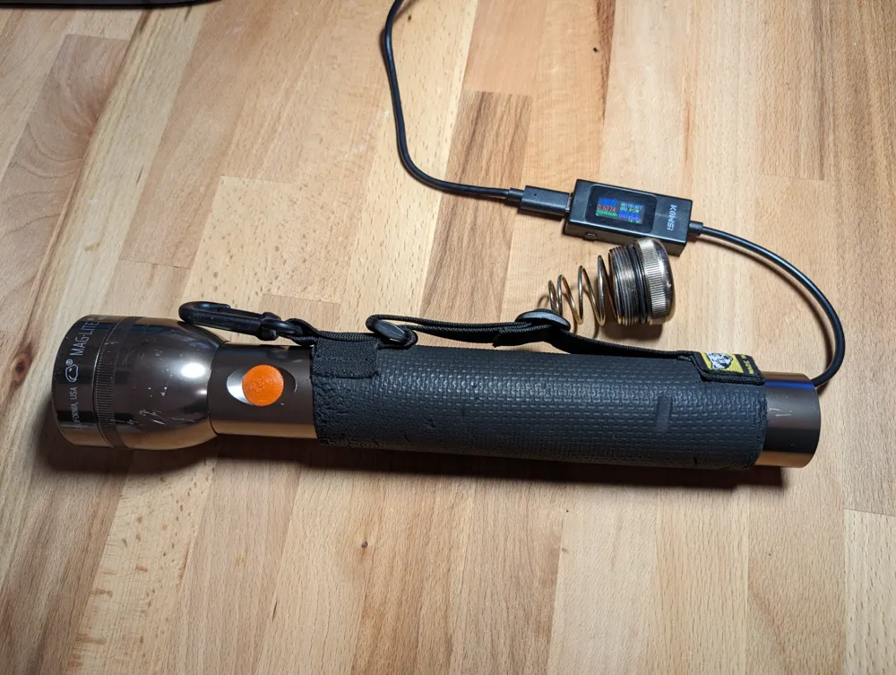 MagLite 3D USB-C charging 18650 battery conversion adapter mod LR20 ...