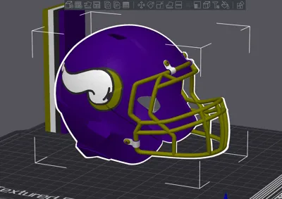 MN Vikings Helmet Magnet by SlurpeeMachine - MakerWorld