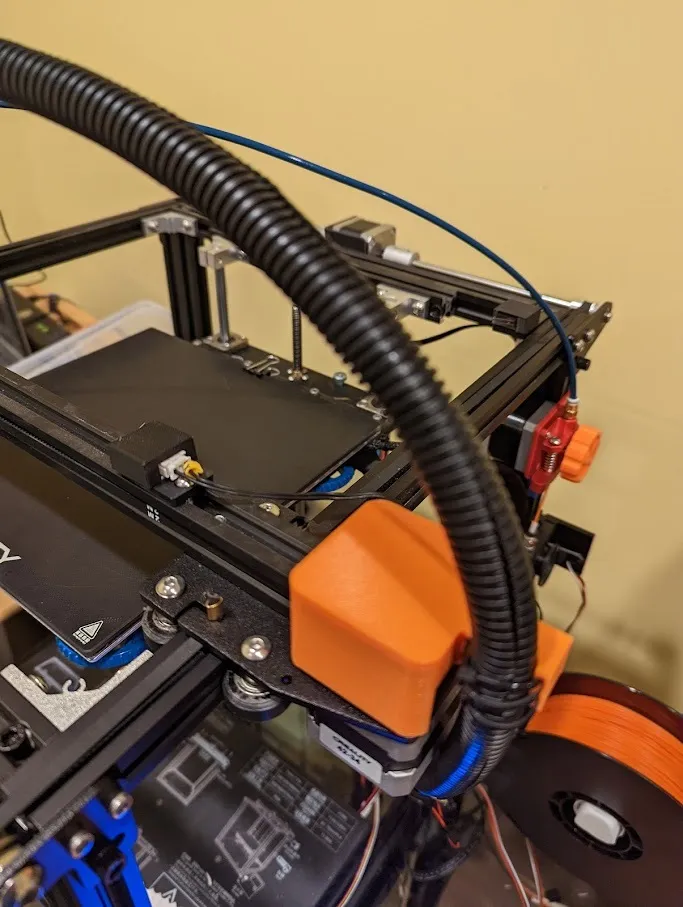 Ender 5 pro x-axis motor cover with cable tie mount remix by bryan ...