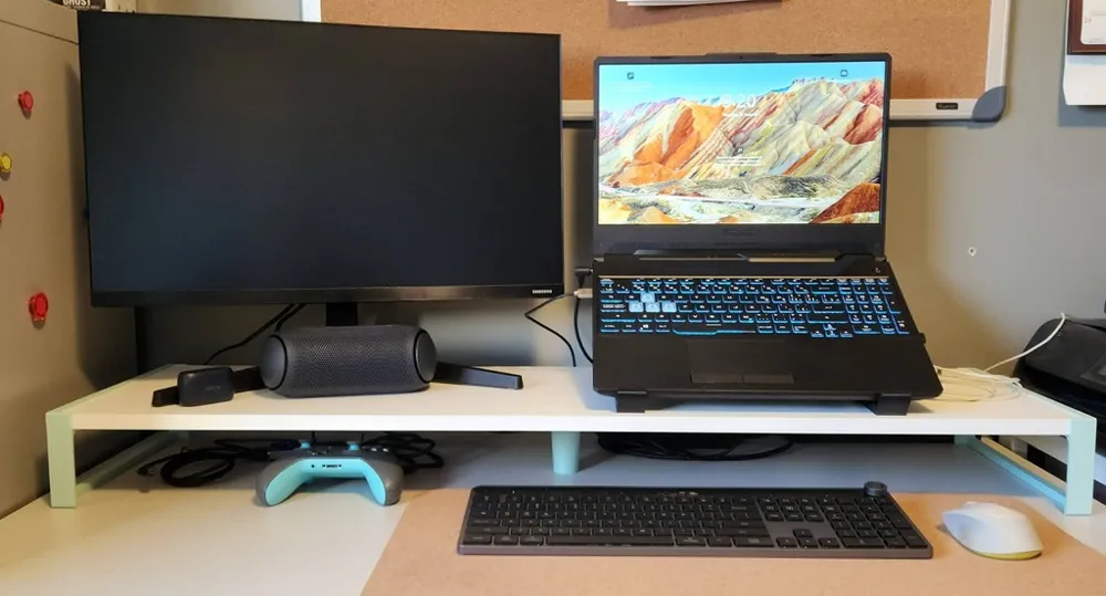 Large Desk Stand Riser Using Basic Shelf Remixed by Man of Mystery Intl ...