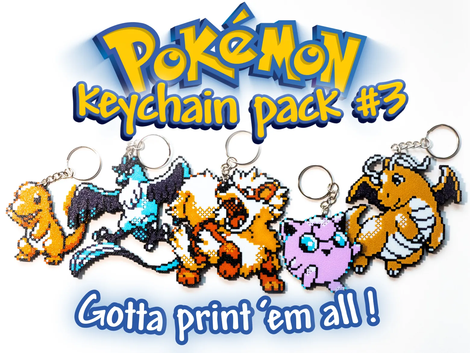 Pokemon Keychain Pack #1 by Powerpill.prints - MakerWorld