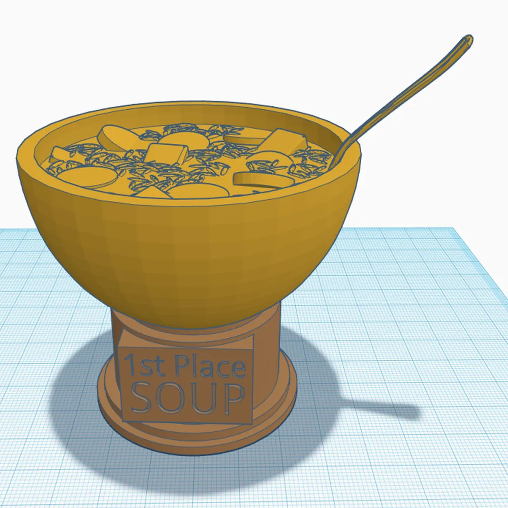 First 1st Place Soup Trophy Remixed by CorneliousJD - MakerWorld
