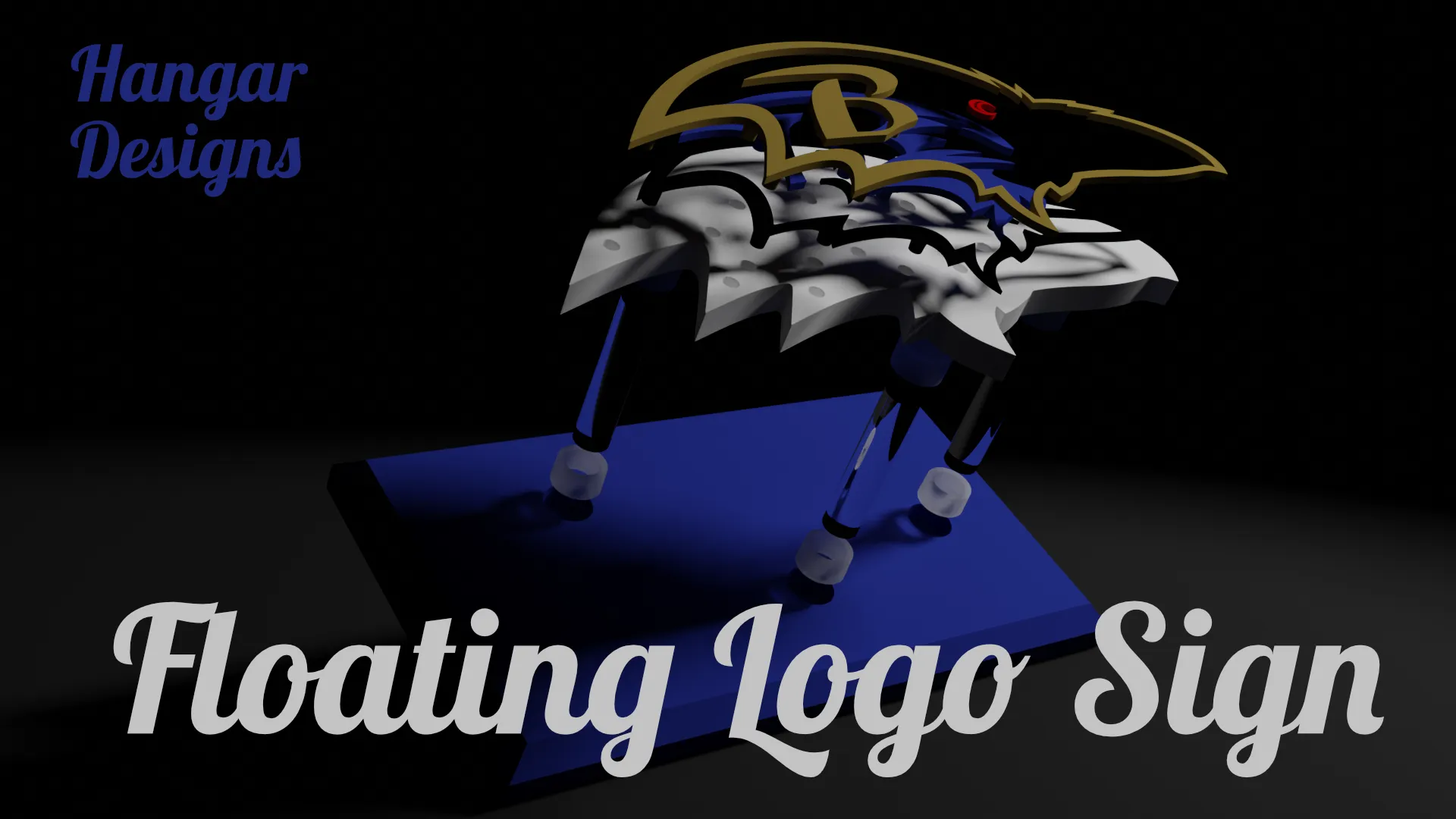 NCAA UGA Georgia Bulldogs Floating Logo Sign - Free 3D Print Model ...