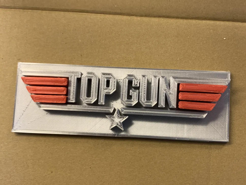 Top Gun Logo 2 color printing by jet_maker - MakerWorld