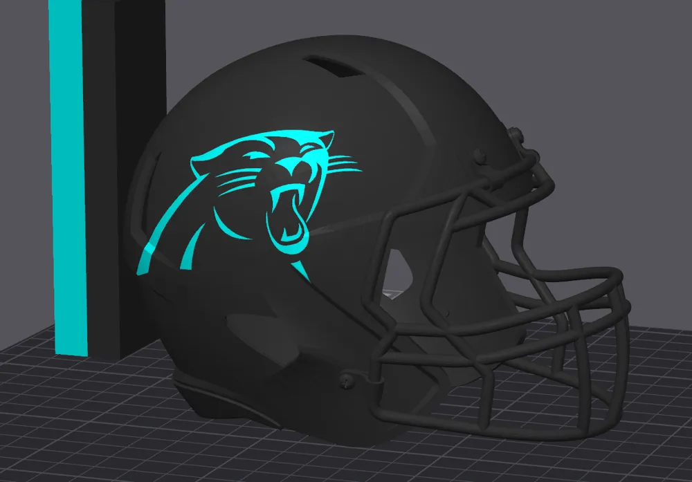 Carolina Panthers Football Helmet Remixed by SmokieMcagee - MakerWorld