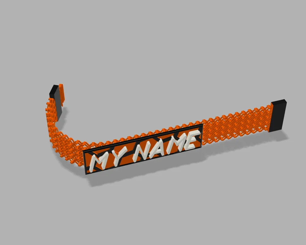 BRACELET with CUSTOM Name by FADY MakerWorld: Download Free 3D Models