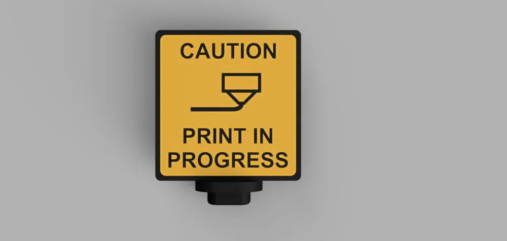 PRINT IN PROGRESS signal with plug for P1S hole by AsKeNaR - MakerWorld