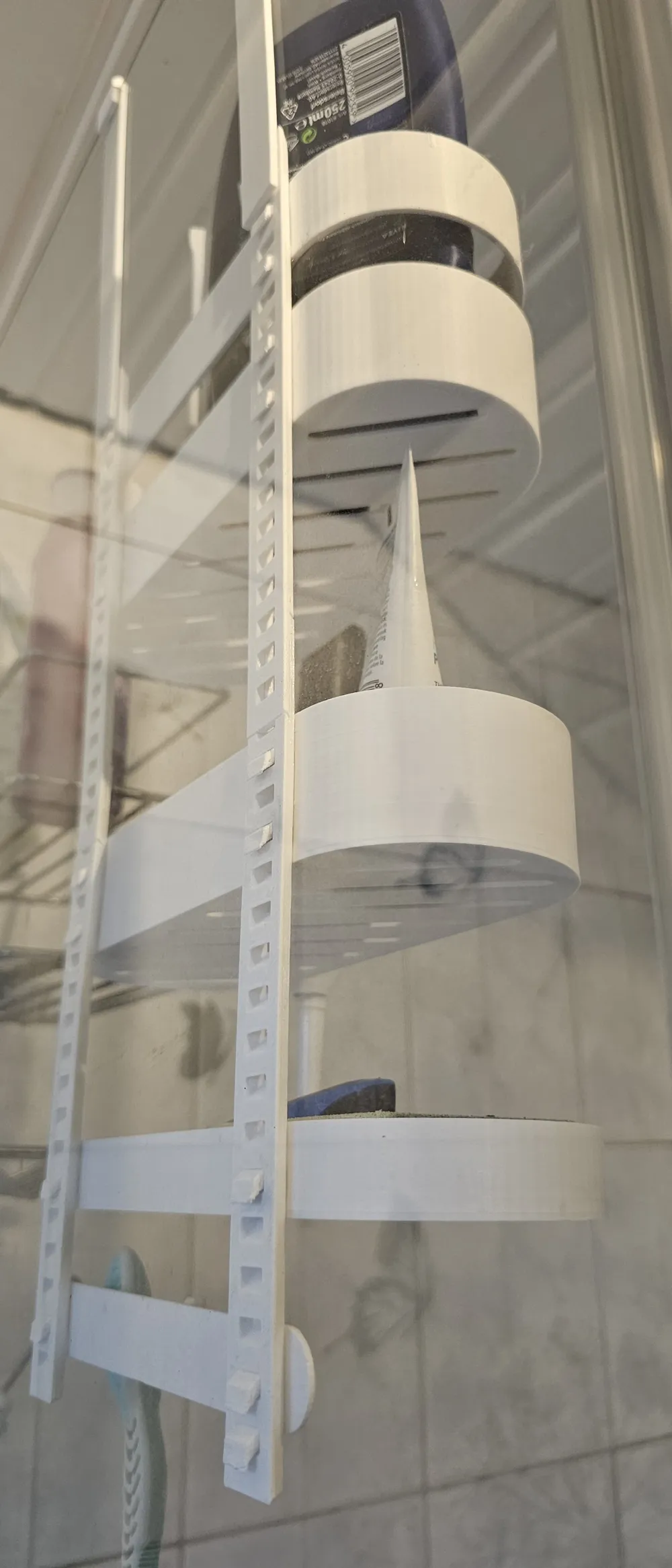 Complete customizeable and interchangeable shower/bath shelf system. by ...