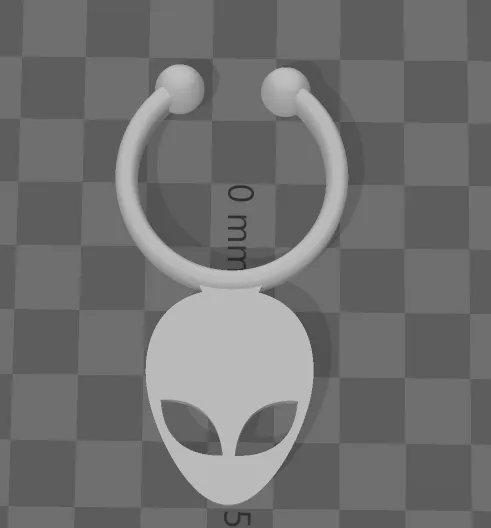 Alien - fake nose piercing by Nat3d.cz - MakerWorld