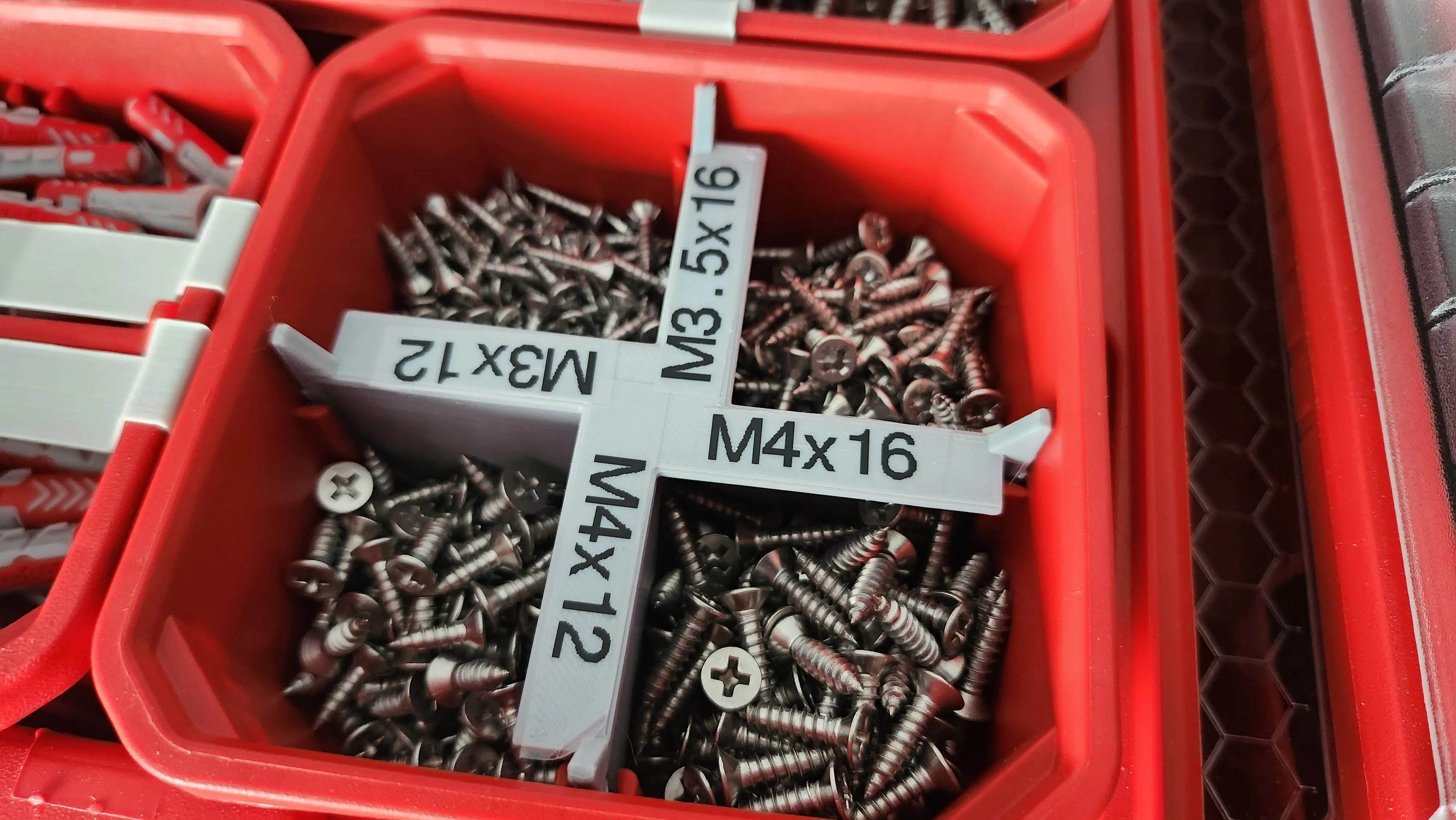 Packout low profile X divider for labels Remixed by DP design - MakerWorld