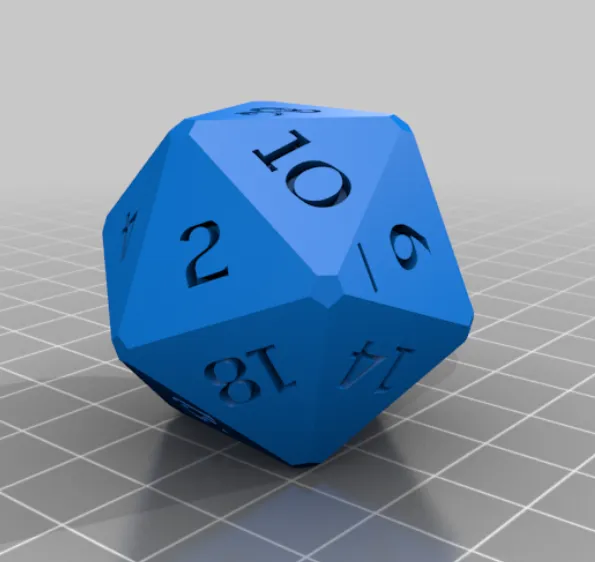 D&D Ampersand Oversized D20 by H3D - MakerWorld