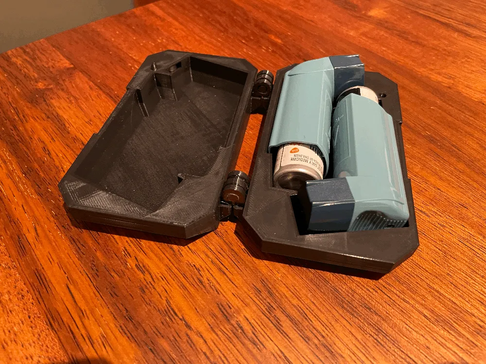Hinged Dual Asthma Inhaler Case with Open Magnet Inserts Remixed by ...