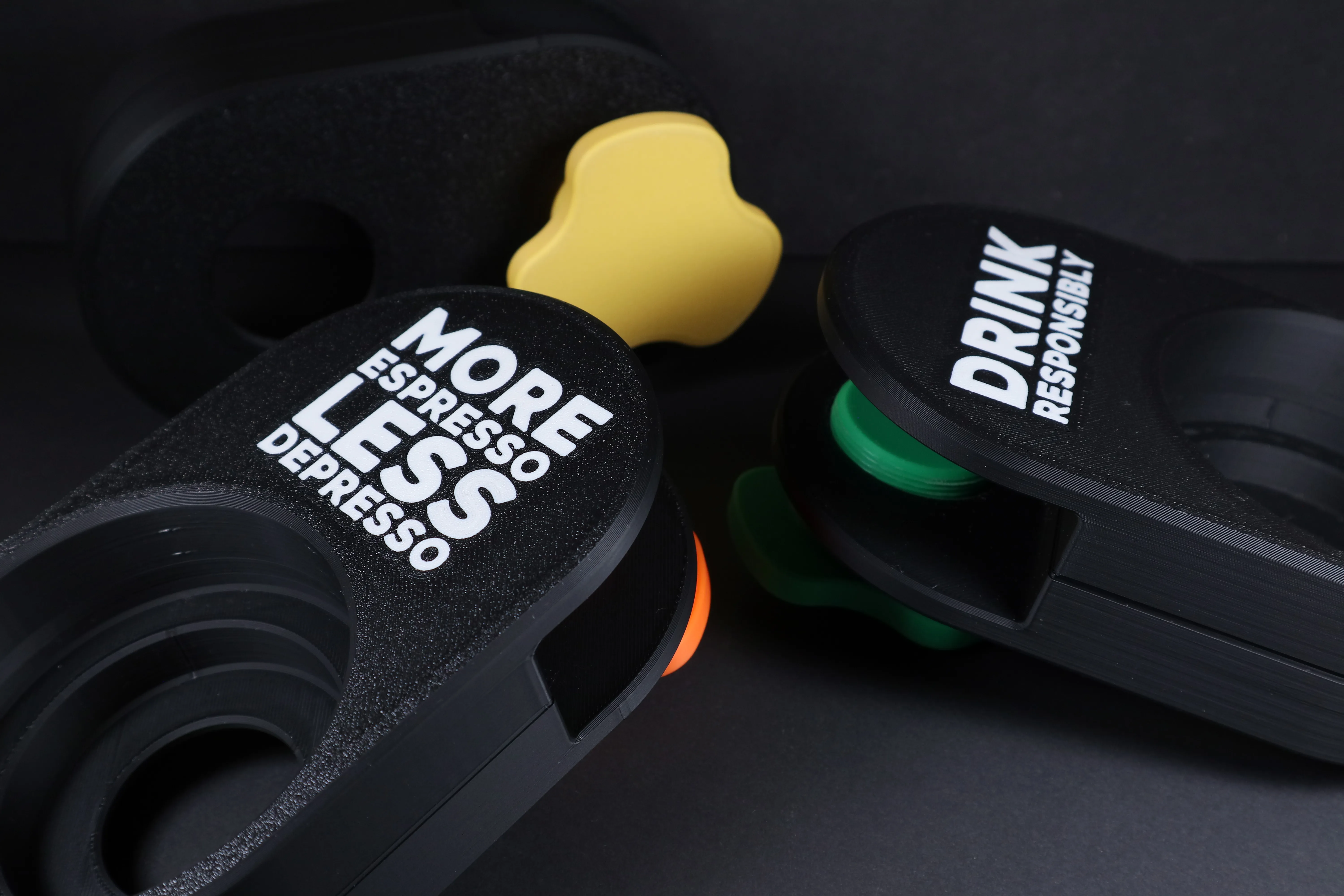 "More Espresso, Less Depresso" desk mug holder - Free 3D Print Model ...