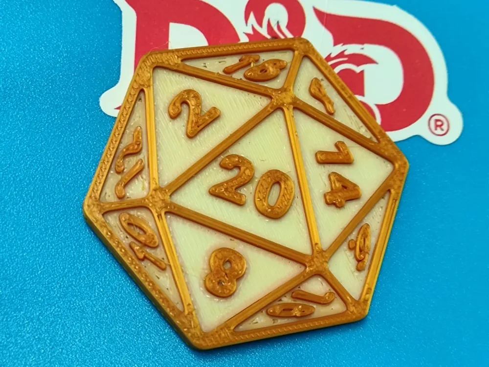 D20 dice Inspiration token coin by Calcetin - MakerWorld