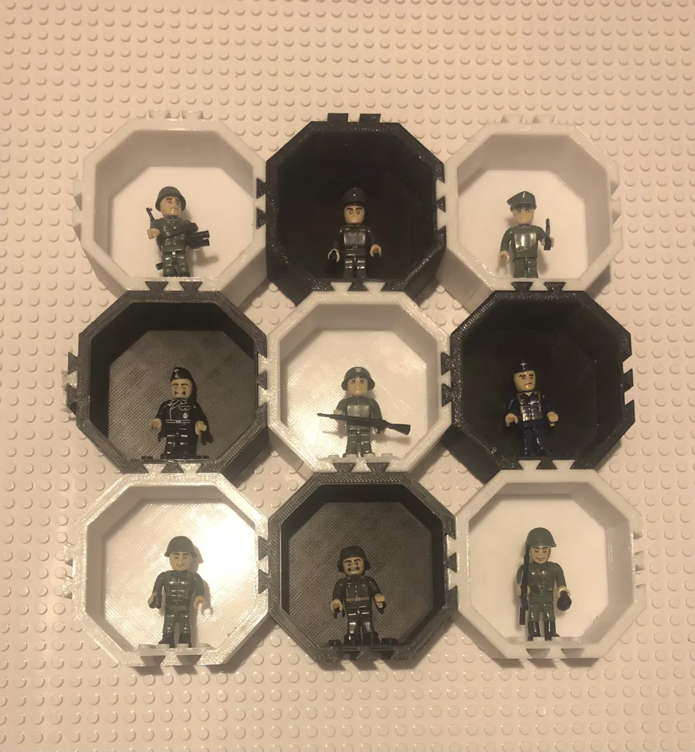 LEGO minifigure shelf, Printed block!!!! by Leokaldzik - MakerWorld