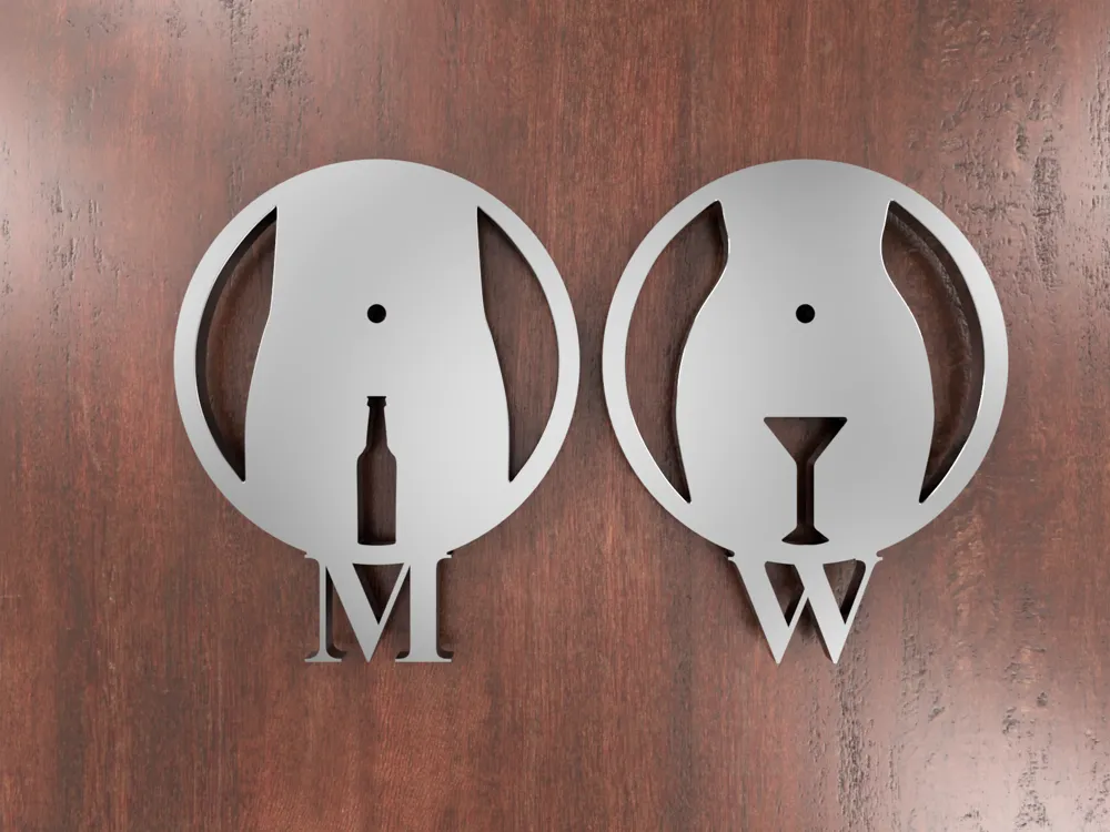 Toilet signs by frenkees - MakerWorld
