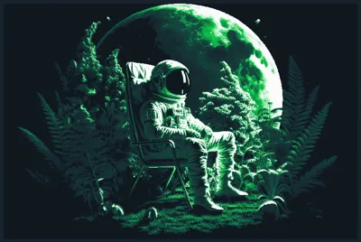 Space Astronaut Marijuana HueForge by ZioFester - MakerWorld