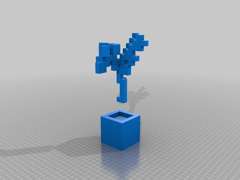 Minecraft blue orchid by Justricity - MakerWorld