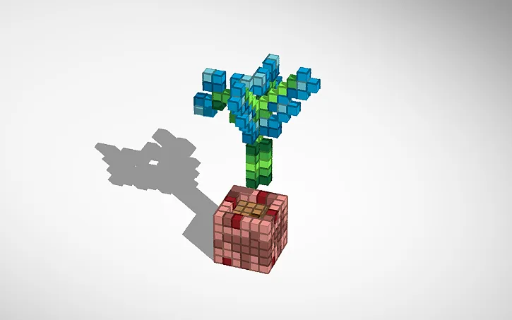 Minecraft blue orchid by Justricity - MakerWorld