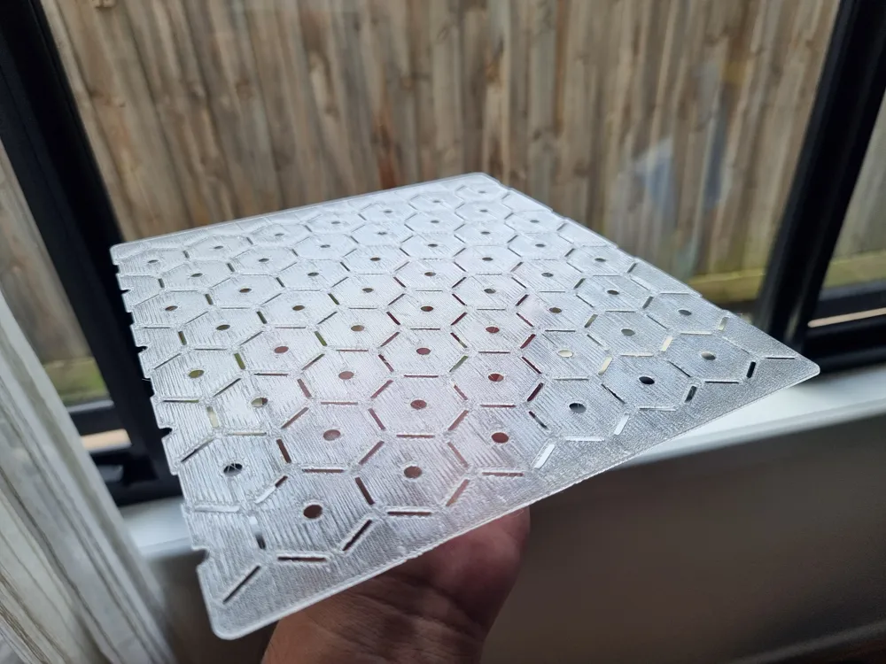 1.5" (38mm) Hex Grid Stencil Sheet by Bramble Wah - MakerWorld