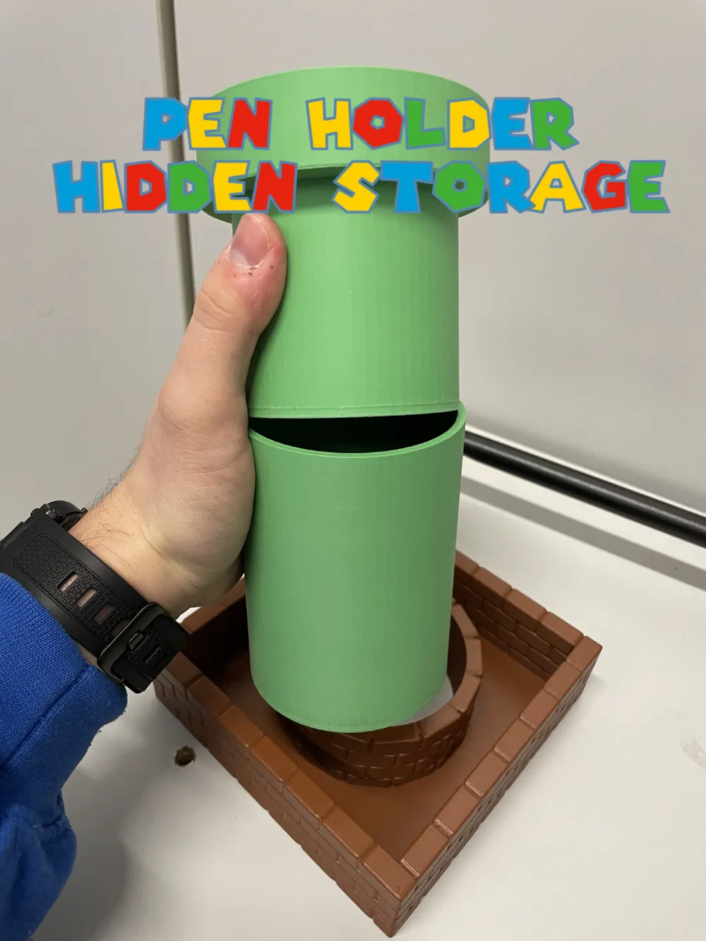 HIDDEN STORAGE Super Mario Pen Holder by Balzo98 - MakerWorld