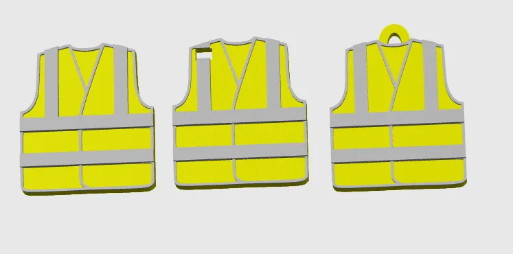 Safety vest keychain - Free 3D Print Model - MakerWorld