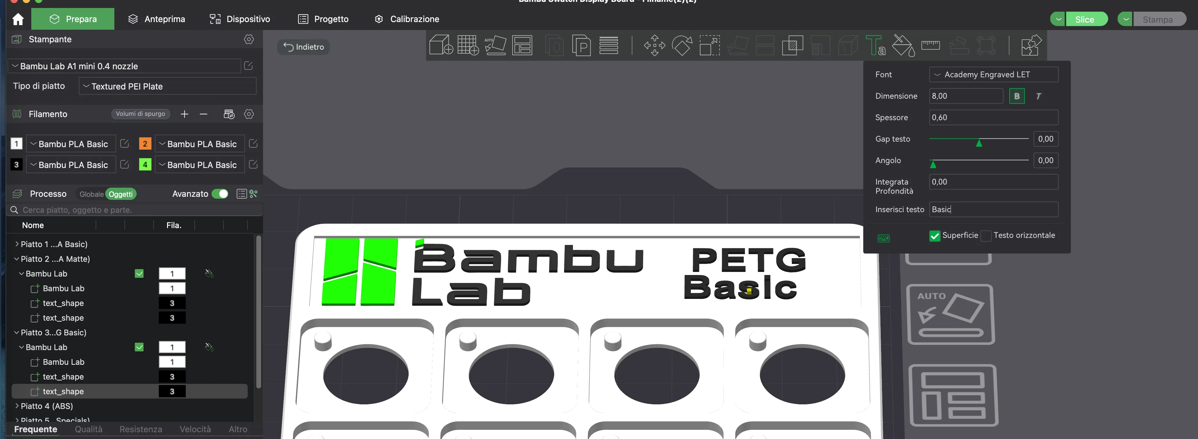 Bambu Lab Filament Swatch Board 5x4 Labeled by platini76 MakerWorld ...