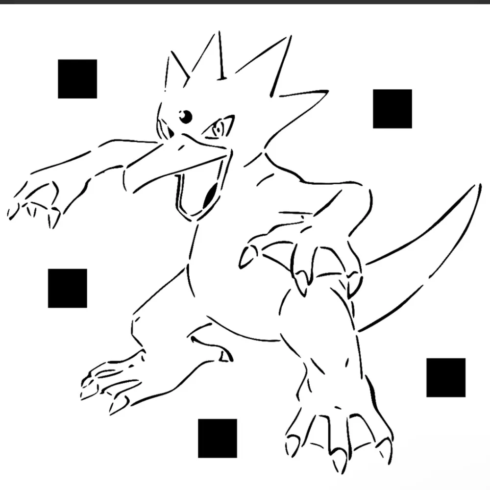 Golduck Stencil Several Versions by PK Band - MakerWorld