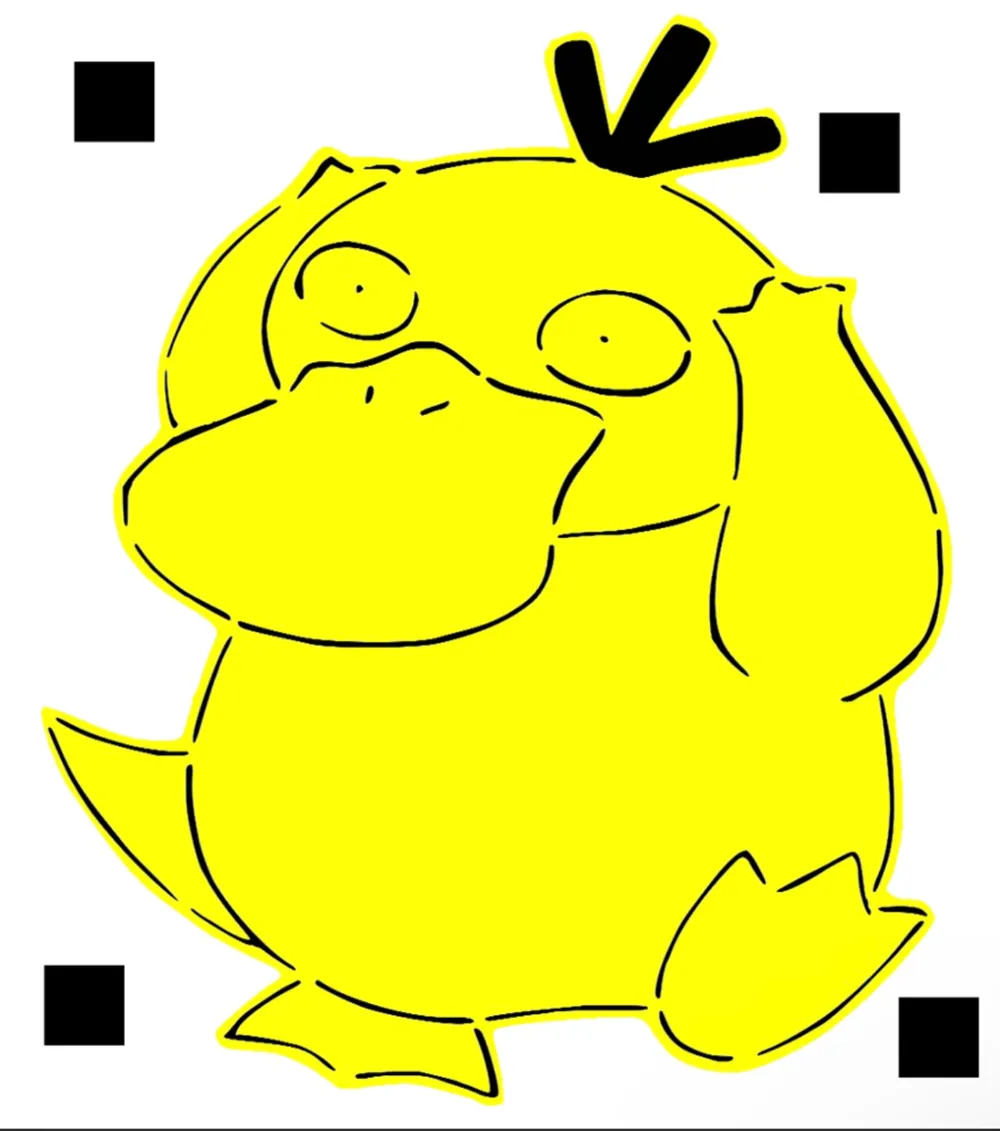 Psyduck Stencil Multi Versions by DR Bands - MakerWorld