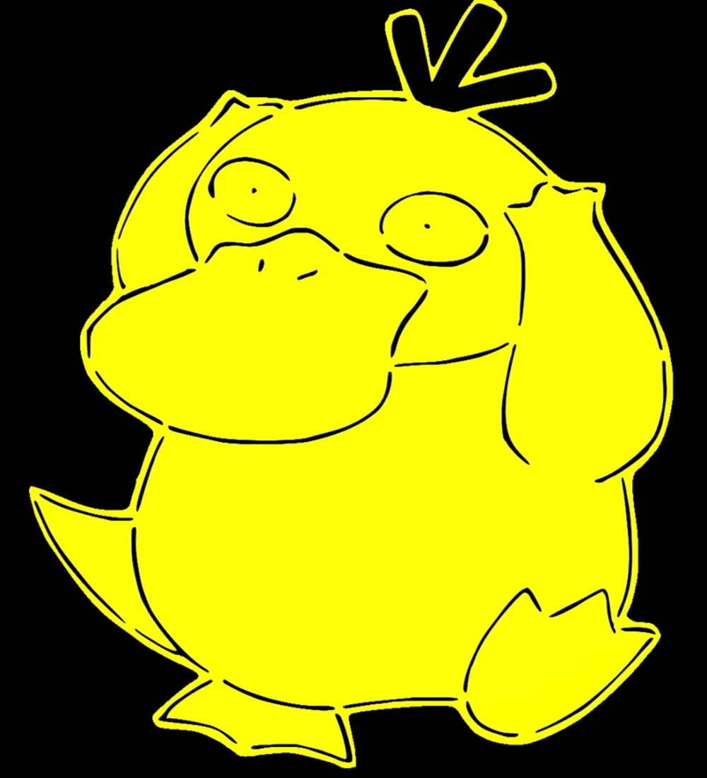 Psyduck Stencil Multi Versions by DR Bands - MakerWorld