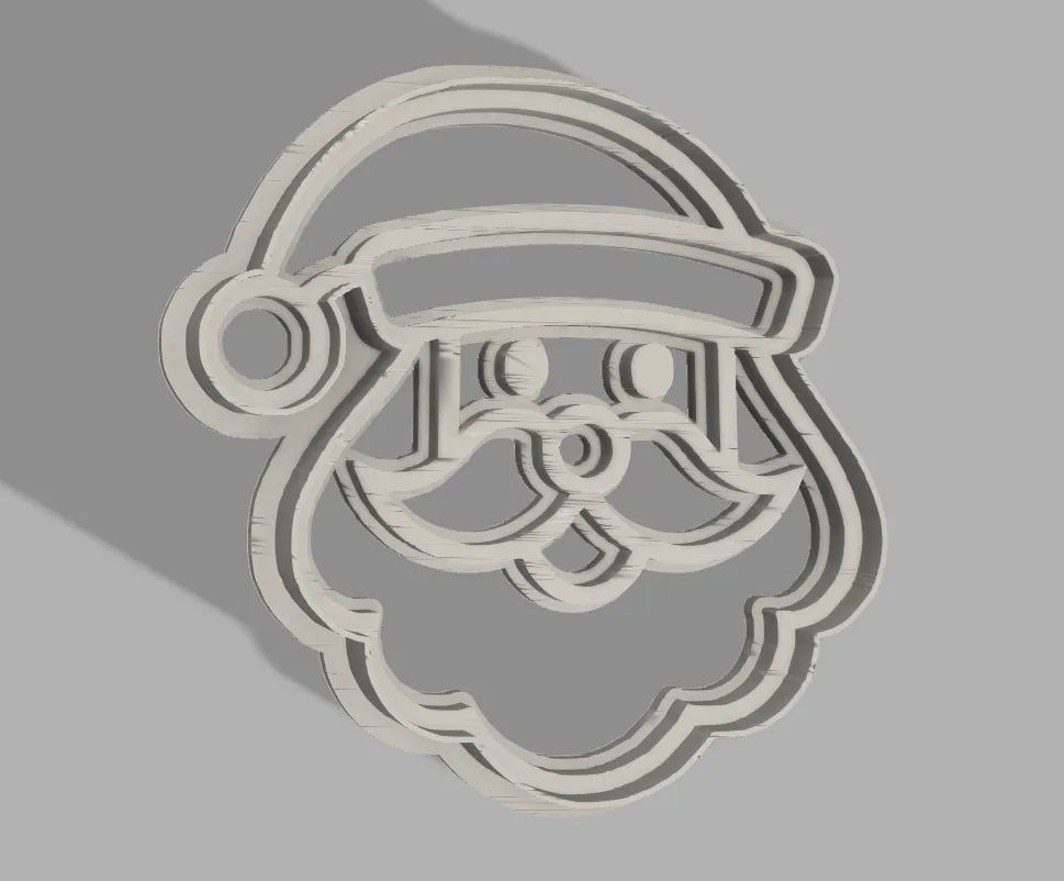Santa Shaped Holiday Cookie Cutter by SK3D - MakerWorld