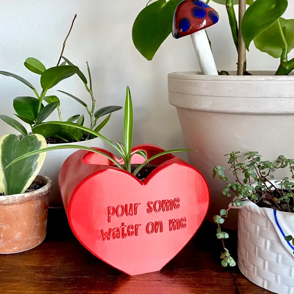 Valentine's Day Pun Heart Planter by acerqua1 - MakerWorld