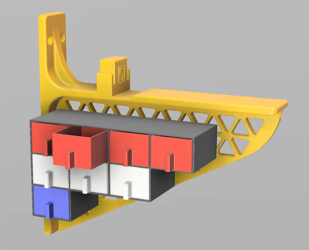 AMS Wall mount with integrated build plate holder by Staprin3D ...