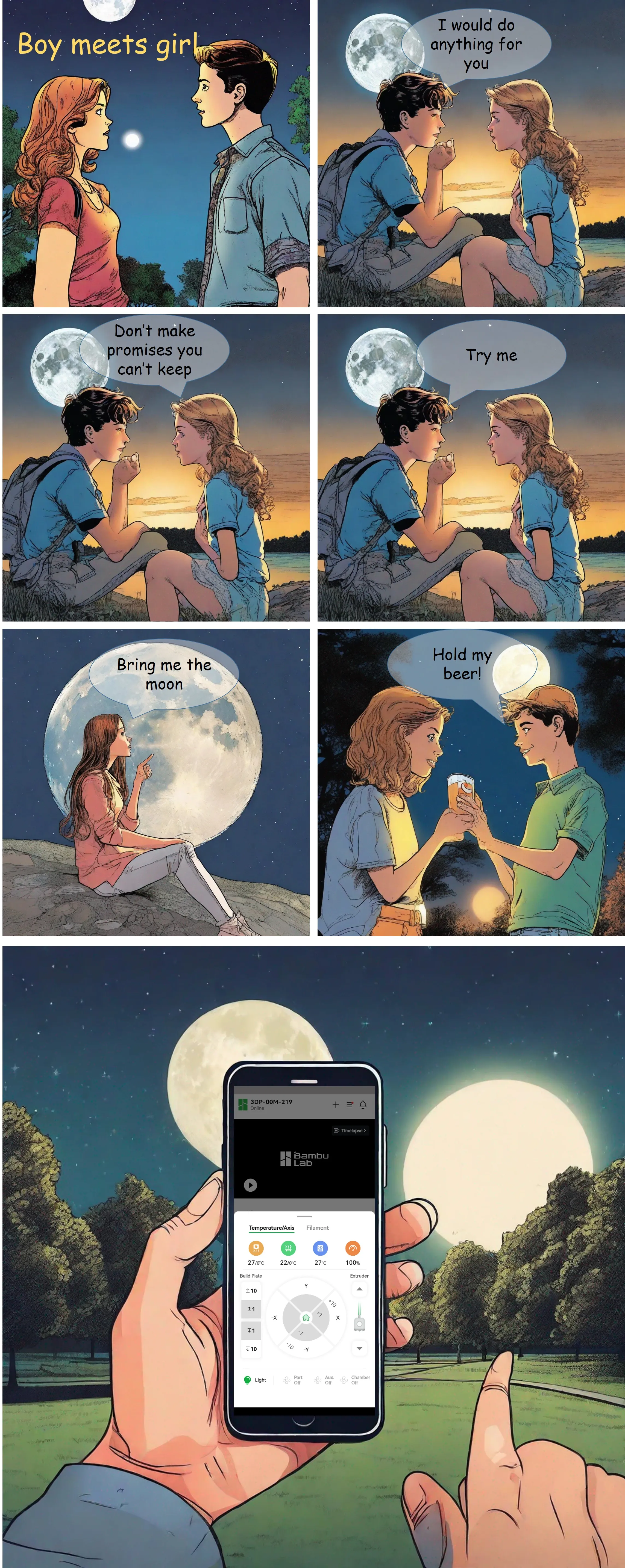 Boy meets girl NASA CGI-kit-Moon for your love one by G__W__ - MakerWorld