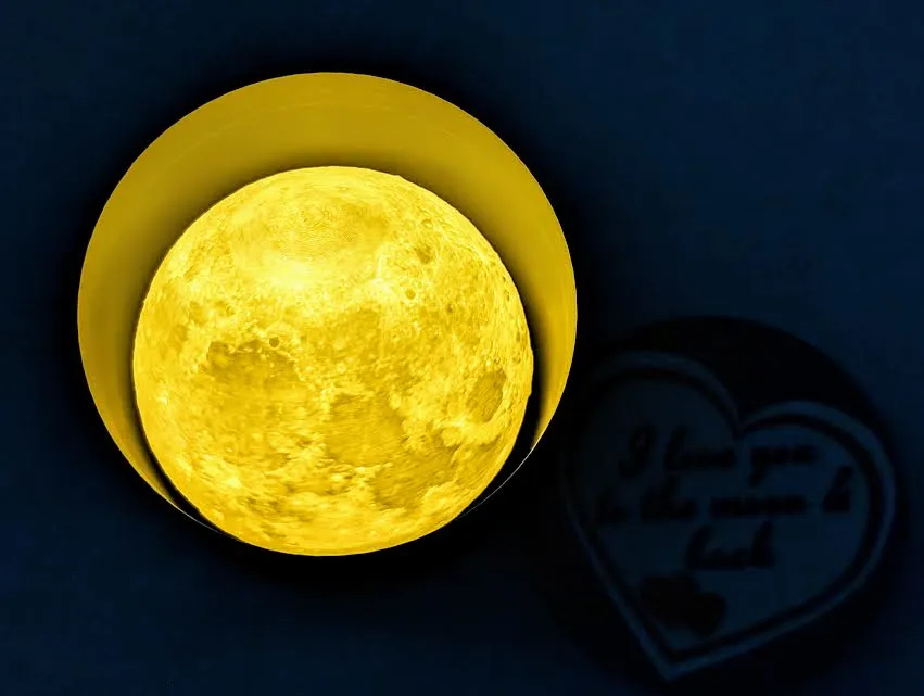 Boy meets girl NASA CGI kit Moon for your love one by G__W__ - MakerWorld