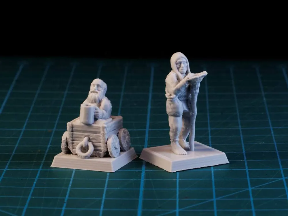 Beggar 28mm (supportless, FDM friendly) by Brite Minis - MakerWorld