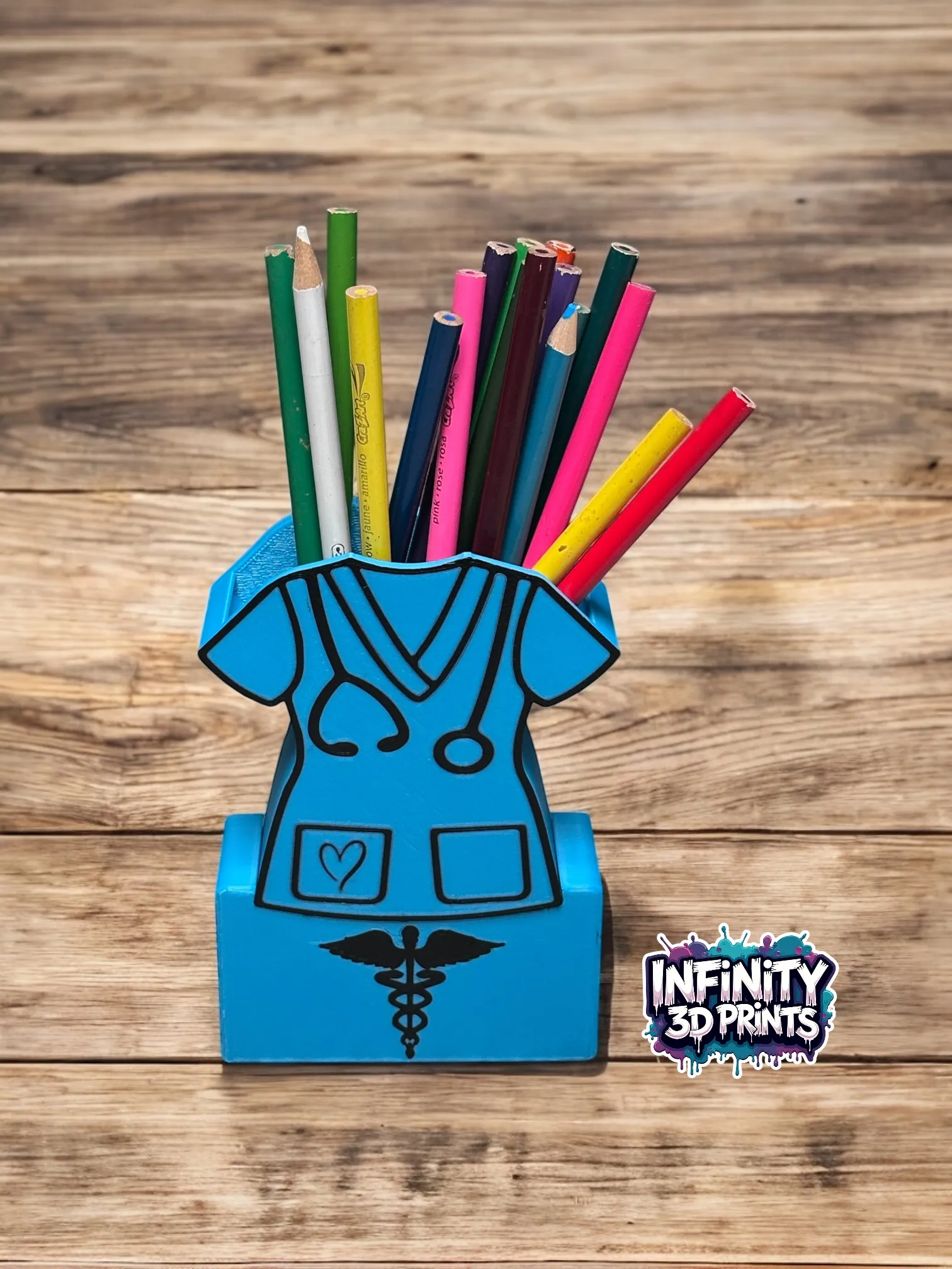 NURSE SHIRT DESK PEN HOLDER - Free 3D Print Model - MakerWorld