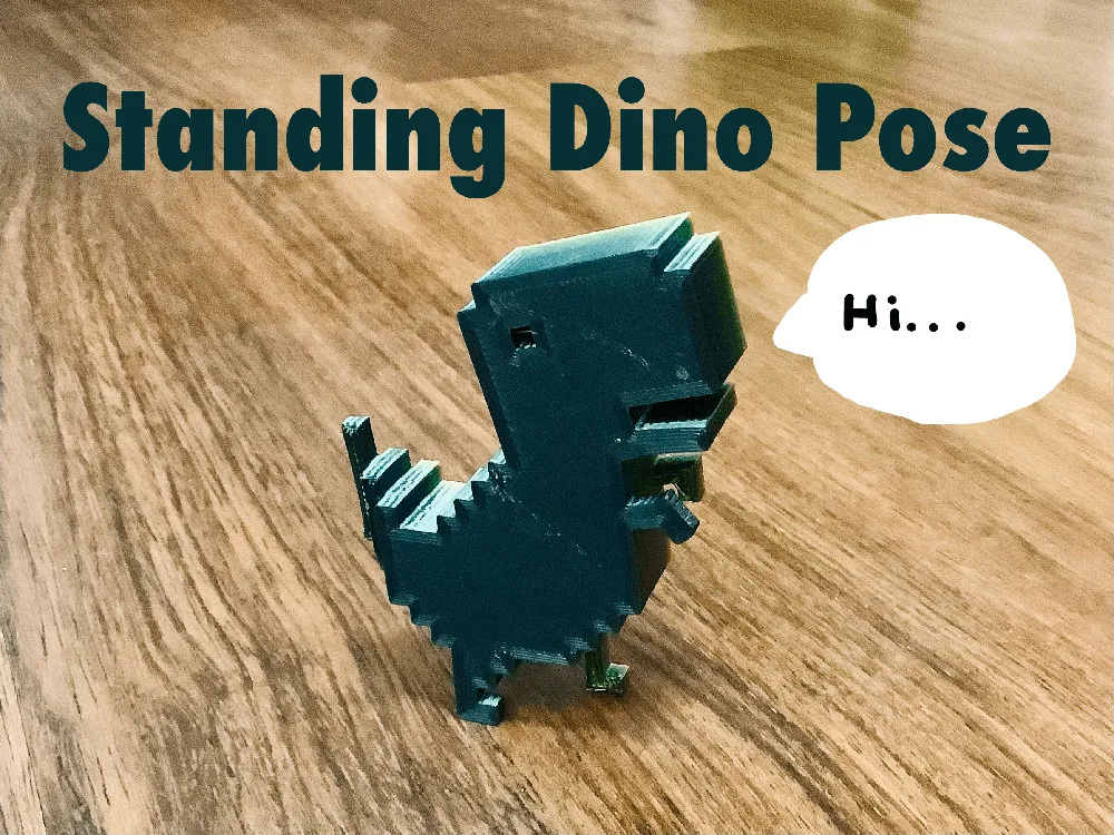 3D Google Dinosaur t-rex Remixed by Kamarad - MakerWorld
