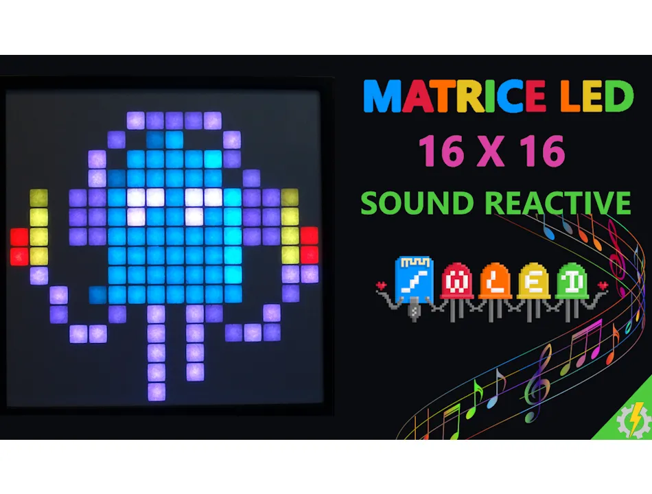 Frame Led Matrix 16x16 sound reactive by DBMaking MakerWorld: Download ...