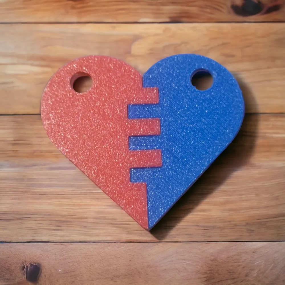 Heart keychain puzzle by Hrbecek - MakerWorld