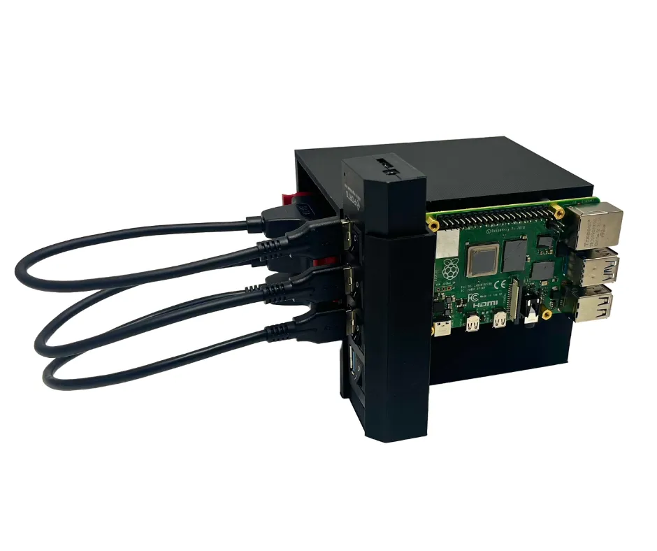 Raspberry Pi 3/4/5 NAS 4xDISK with USB HUB by Raptowny - MakerWorld