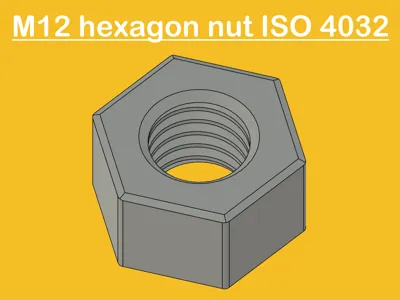 M8 nut ISO 4032 (Print Optimized) by Chipotle - MakerWorld