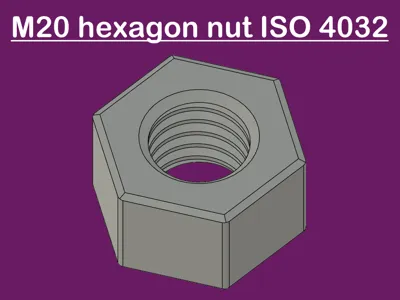 M8 nut ISO 4032 (Print Optimized) by Chipotle - MakerWorld