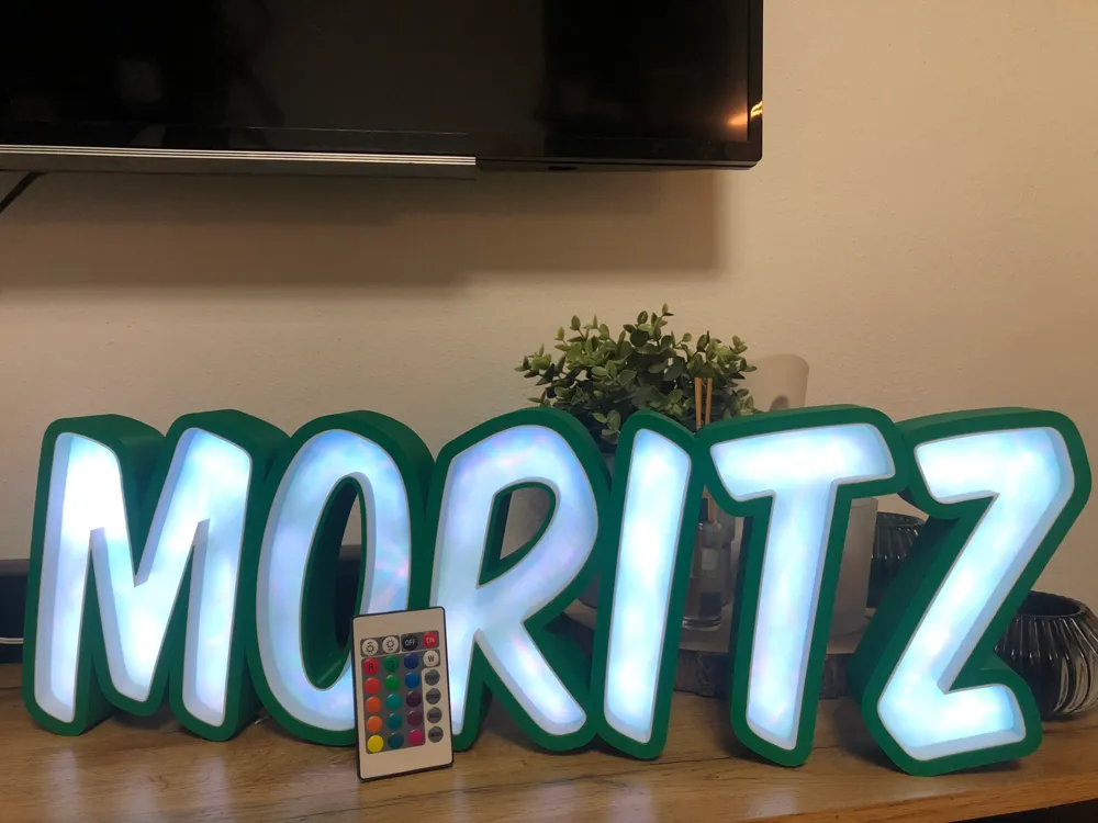 Namenslampe Lightbox Moritz Letters by Flexn-3D - MakerWorld