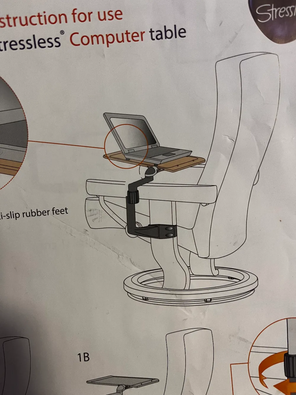 Stressless Ekornes Computer Laptop Table Desk Bracket by Toffeemaki ...